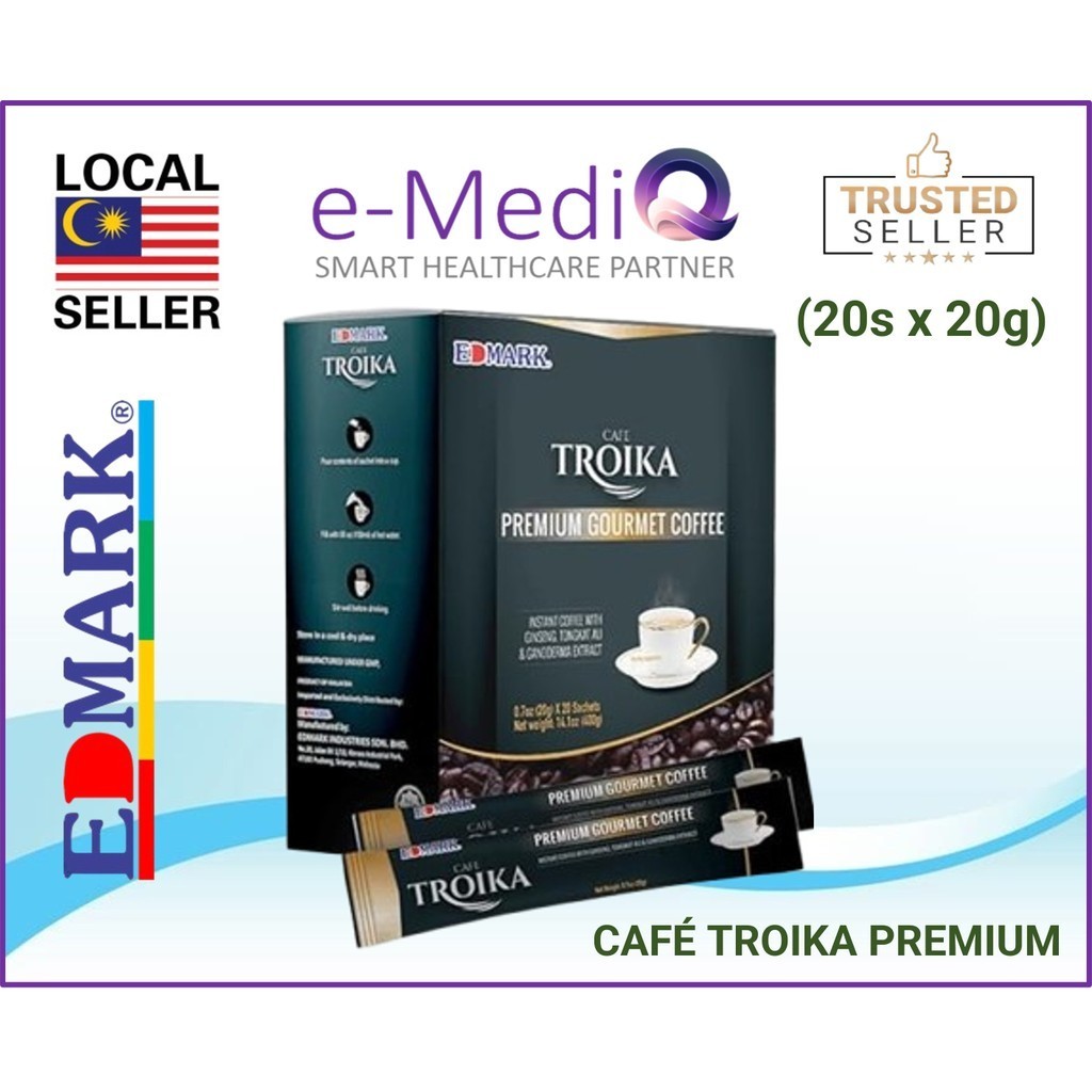 Edmark Cafe Troika Premium Gourmet Coffee (Ginseng, Tongkat Ali ...