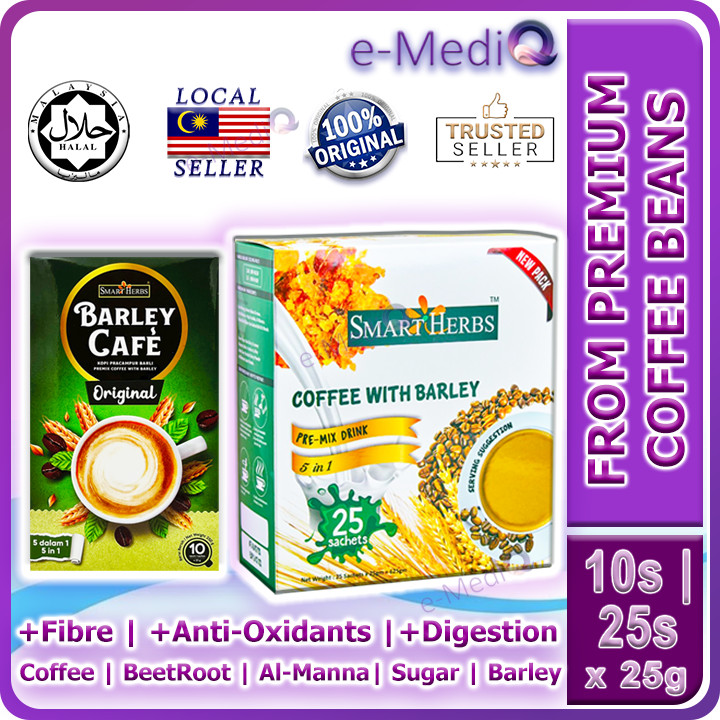 Barley Cafe Kopi Barli Pra Campuran (10S | 25S x 25g) 5 in1 Instant ...