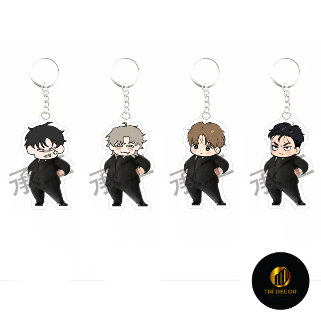 Jinx keyring keychain printed with BL Boylove Bad Luck manhwa, cute ...