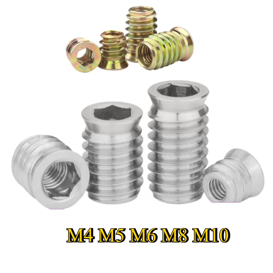 Wood Inserts SUS304 M4M5M6M8M10 Hex Socket Countersunk Head Furniture ...
