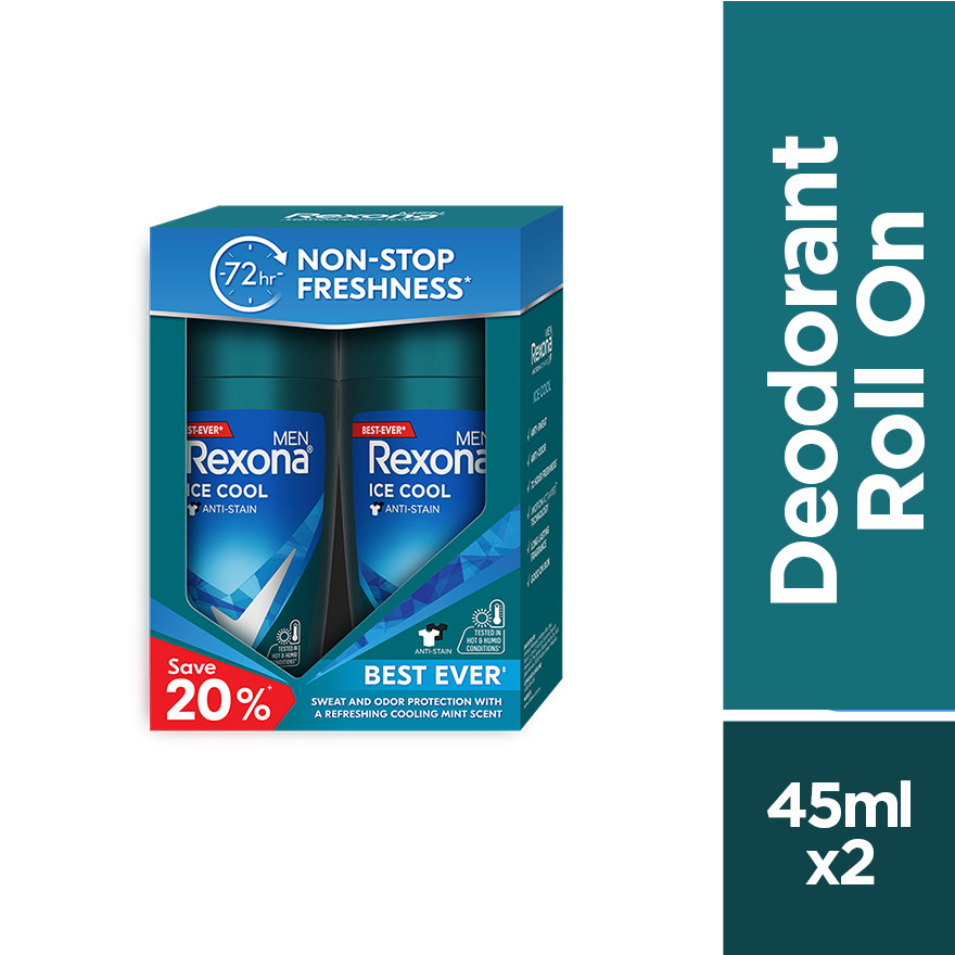 REXONA Men Ice Cool Roll On 2x45ml | Shopee Malaysia