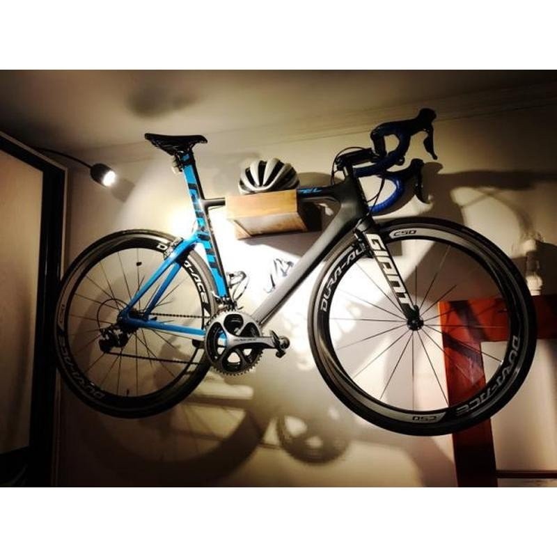 Rak tempat letak kereta basikal jenis gantung dinding kayu pepejal ...