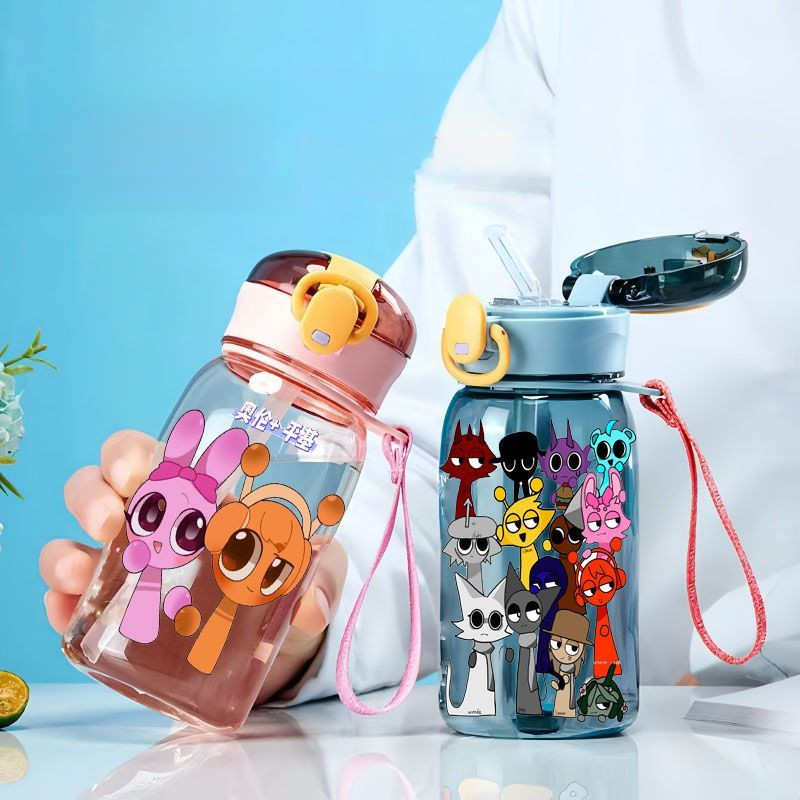 Sprunki Water Bottle for Kids: Sippy Cup - Leakproof & Shockproof ...