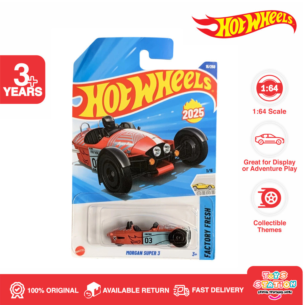 Hot Wheels Morgan Super 3 Orange - Lot F 2025 | Shopee Malaysia