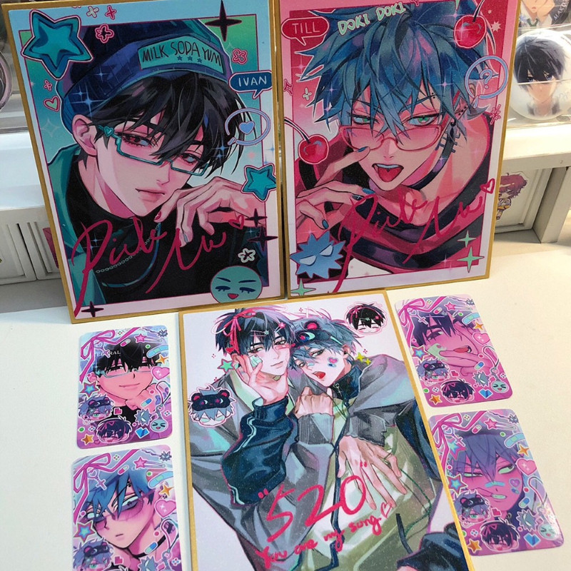 4pcs/set Anime Alien Stage 3inch Till Ivan Small Card Photo Cards for ...