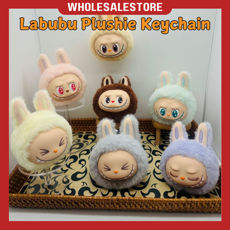 OEM Labubu V2 Have A Seat Series Head Only Vinyl Plush Keychain ...