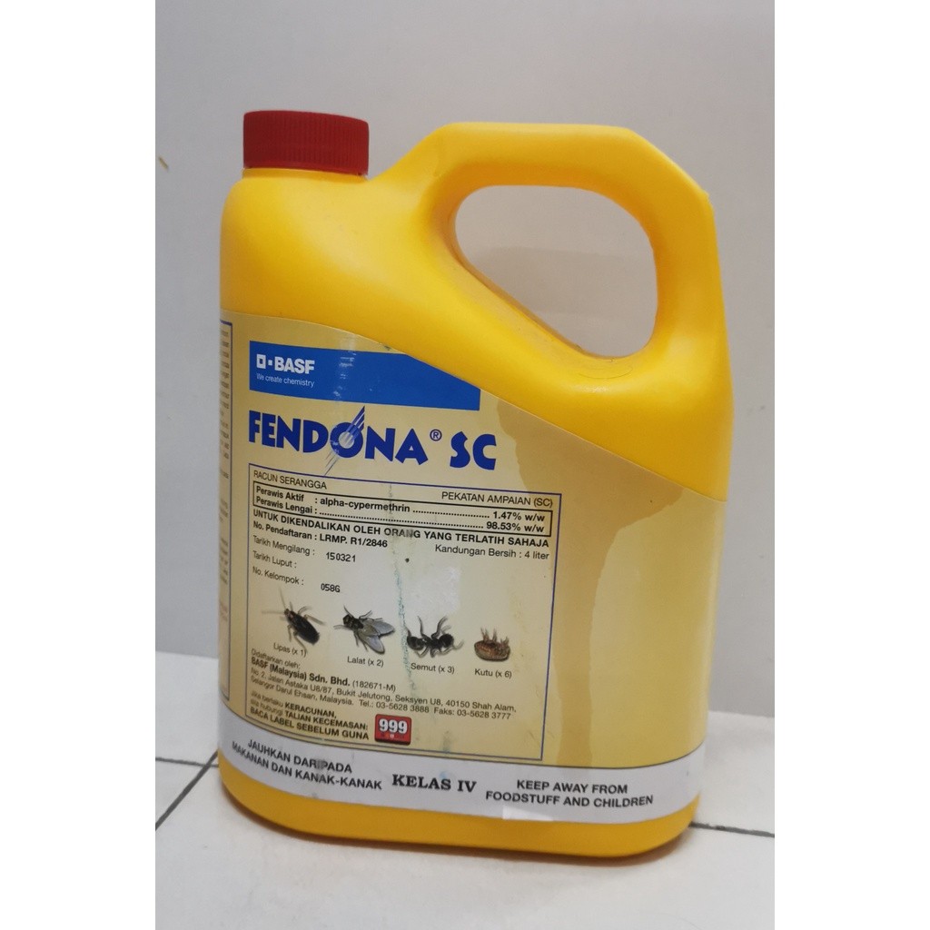 (Pest Control) BASF Fendona SC Pest Control Chemical 4 Litre | Shopee ...