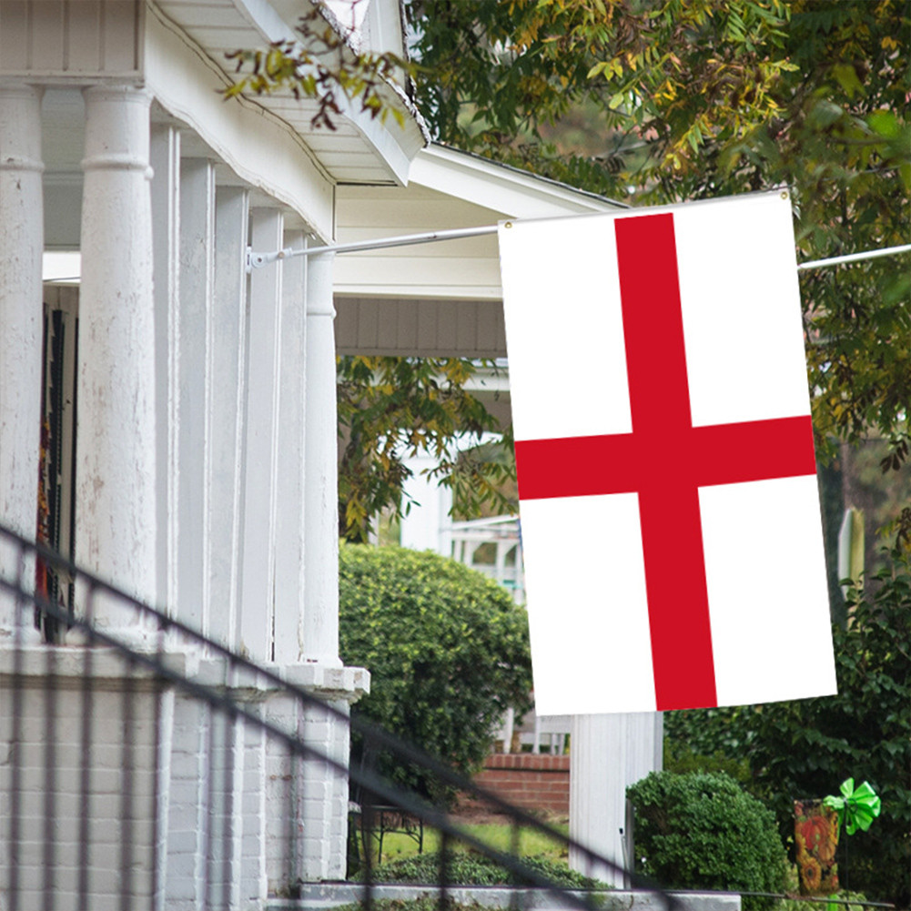 English Eyelets Flag 33ft Fabric St Georges England Bunting 30 Flags ...