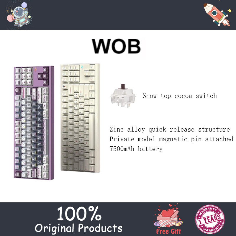 WOB CRUSH80 Three-mode aluminum tuotuo mechanical keyboard | Shopee ...