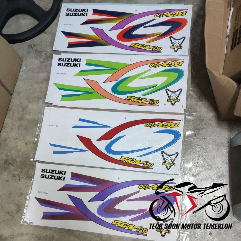 STICKER BODY STRIPE COVERSET (3) SUZUKI RGV 120 RGV120 | Shopee Malaysia