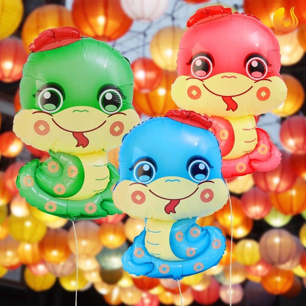 2025 Zodiac Snake Balloon Chinese New Year Kids Gift - Cute Cartoon PE ...