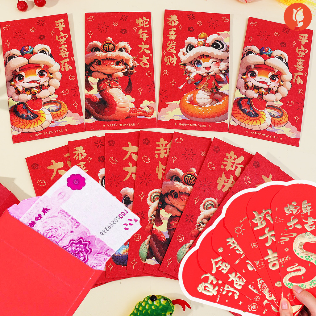 High Quality 2025 Snake Year Hot Stamping Design Red Envelope - Cute ...