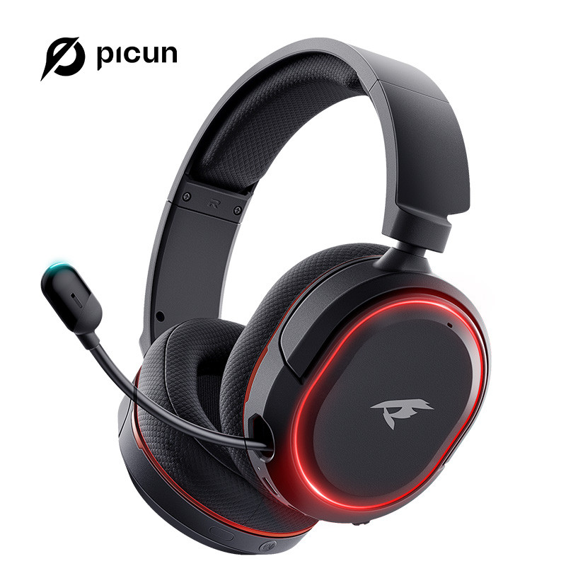 Picun G2 2.4G Wireless Gaming Headset Bluetooth Headphones 5ms Low ...