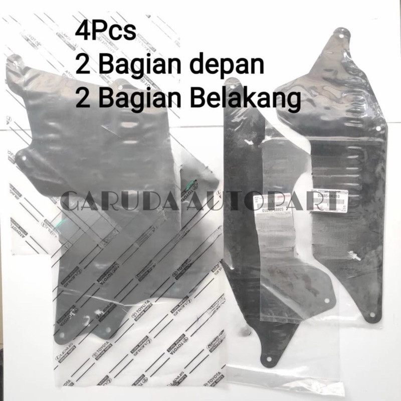 Toyota Innova 2004-2021 Original front and rear fender liner seals 1set ...