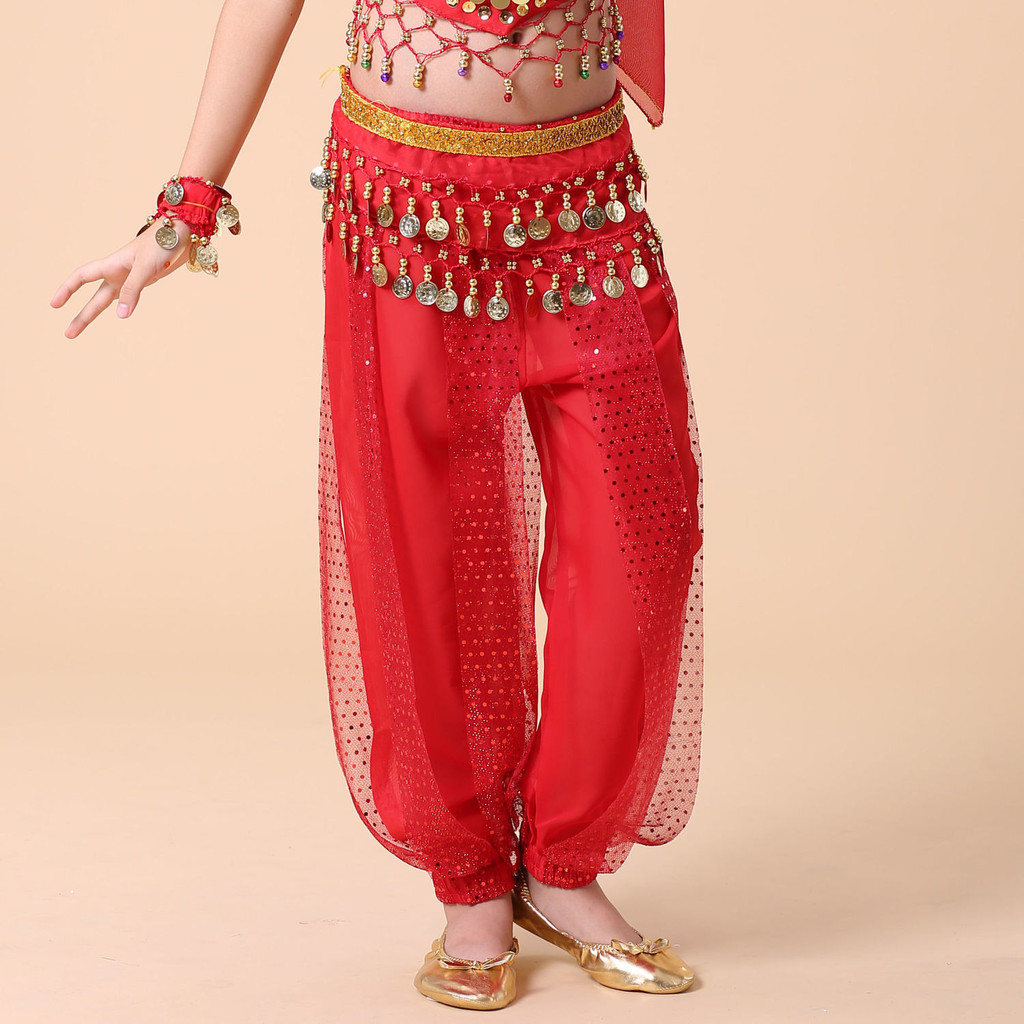 Children Indian Dance Costumes Belly Dance Costumes Pants Dancing Pants ...