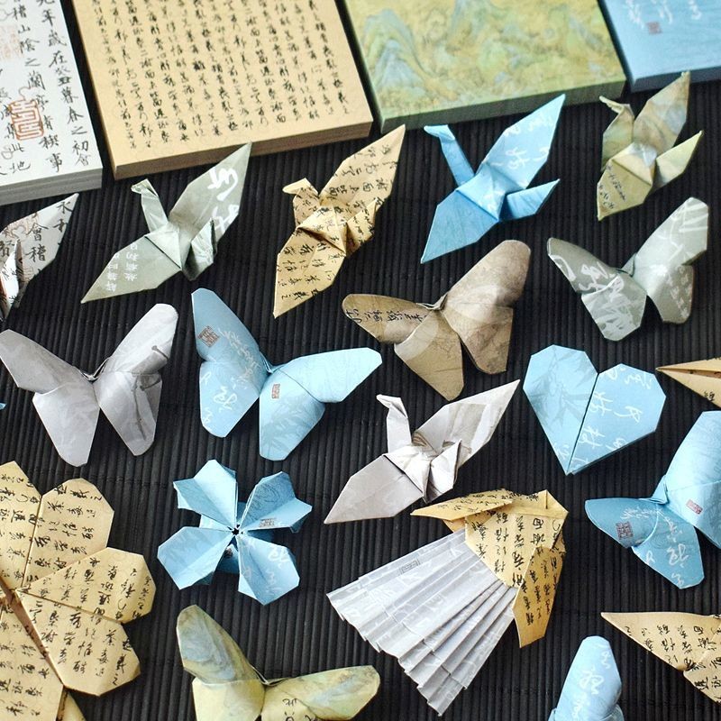 Chinese Style Origami Thousand Paper Crane Butterfly Square Origami ...