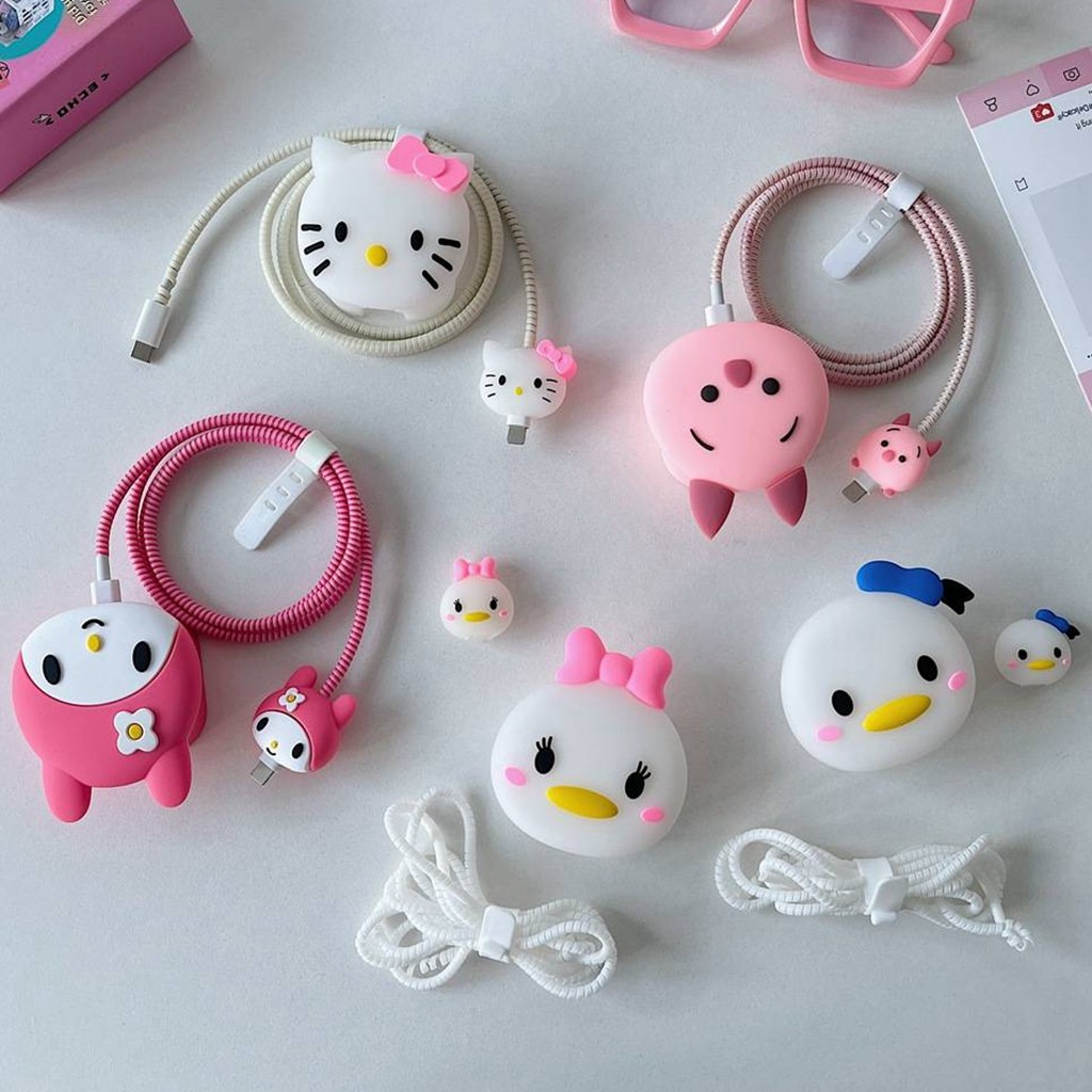 4PCS Set Silicone Charger Case for iPhone UK 20W Charging Head ...