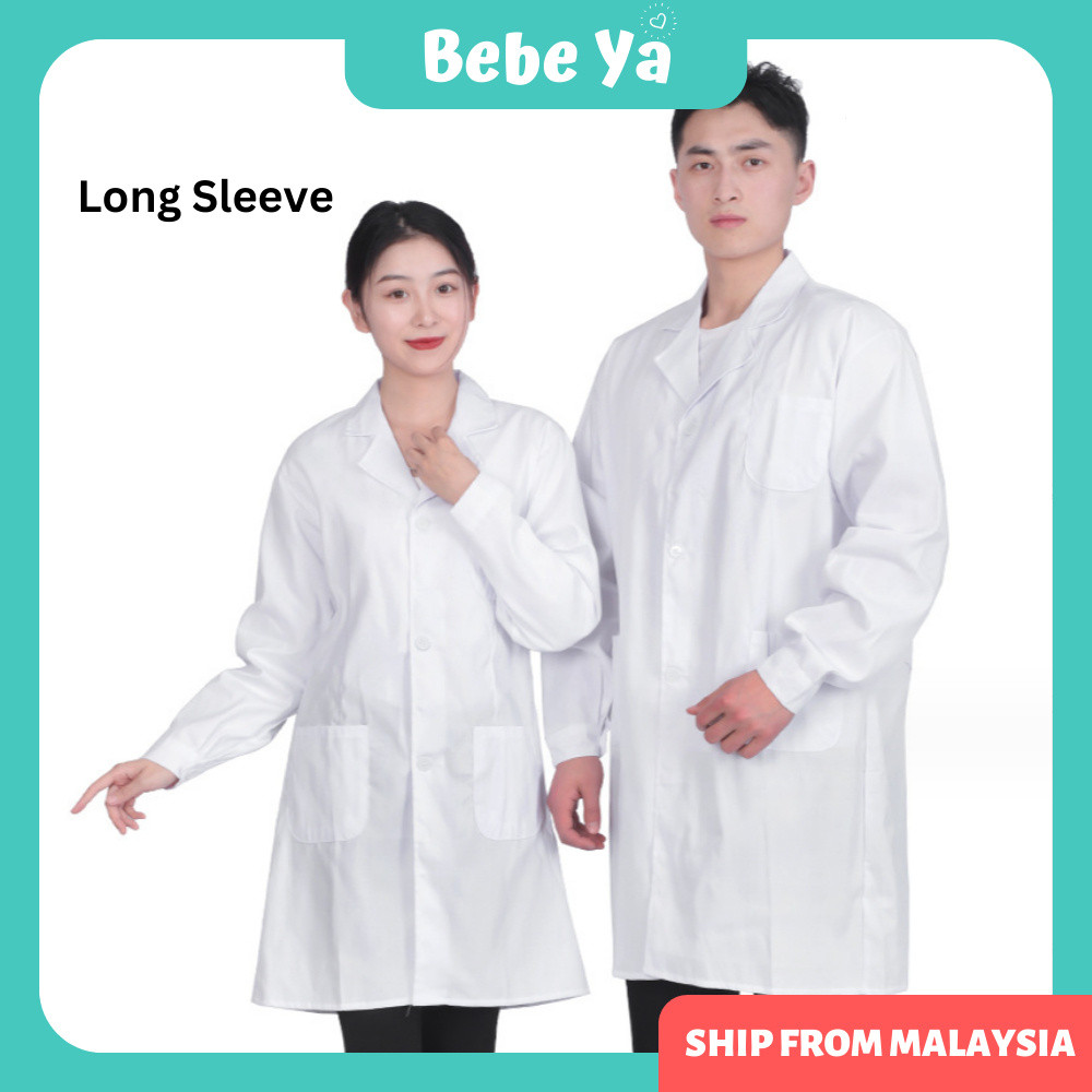 Doctor lab coat-long sleeve student White laboratory coat uniform ...
