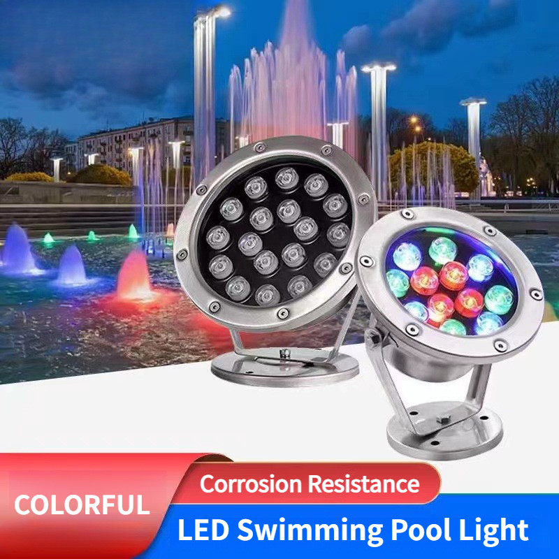 Stainless Steel LED Underwater Lights 24V Waterproof Colorful LED ...