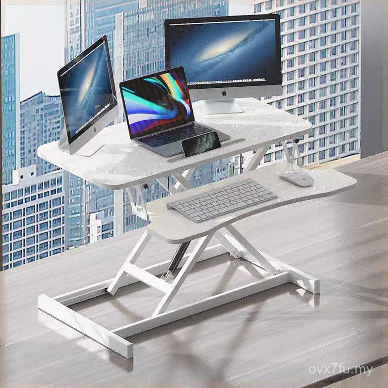Pneumatic Lift Computer Desk Office Countertop Use Adjustable ...