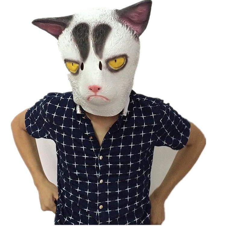 Halloween Meow Star Headgear Animal Mask Cat Mask Unhappy Cat Demon ...