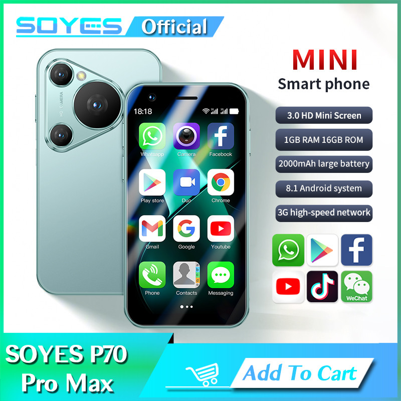 SOYES P70 Pro Max 3.0" Mini Smartphone 2000mAh Facial Recognition Dual SIM Standby 1GB RAM 16GB ...