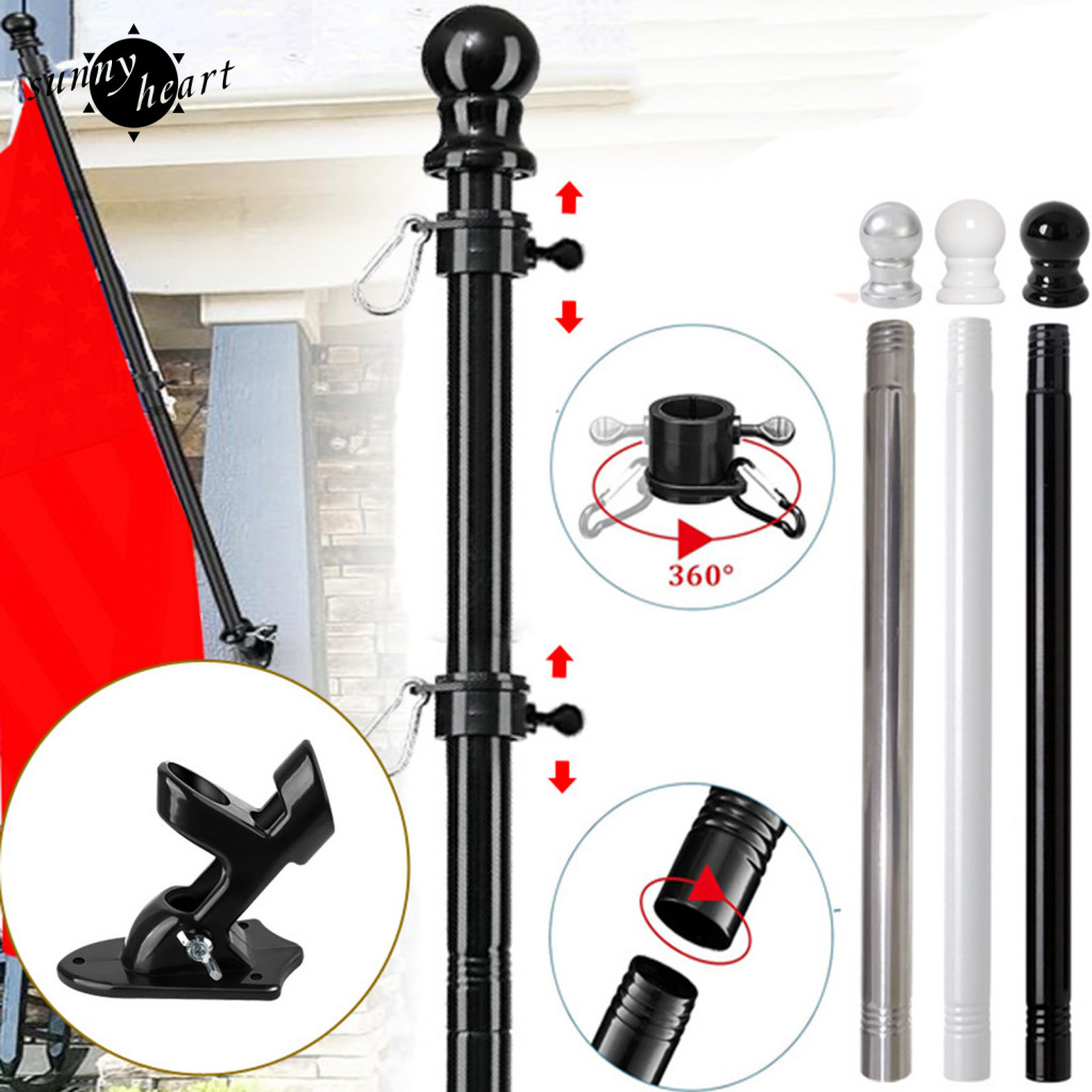 [SH] Universal 2 Hitch Flagpole Versatile Flag Display Solution Metal Truck Flag Pole Mount Kit ...