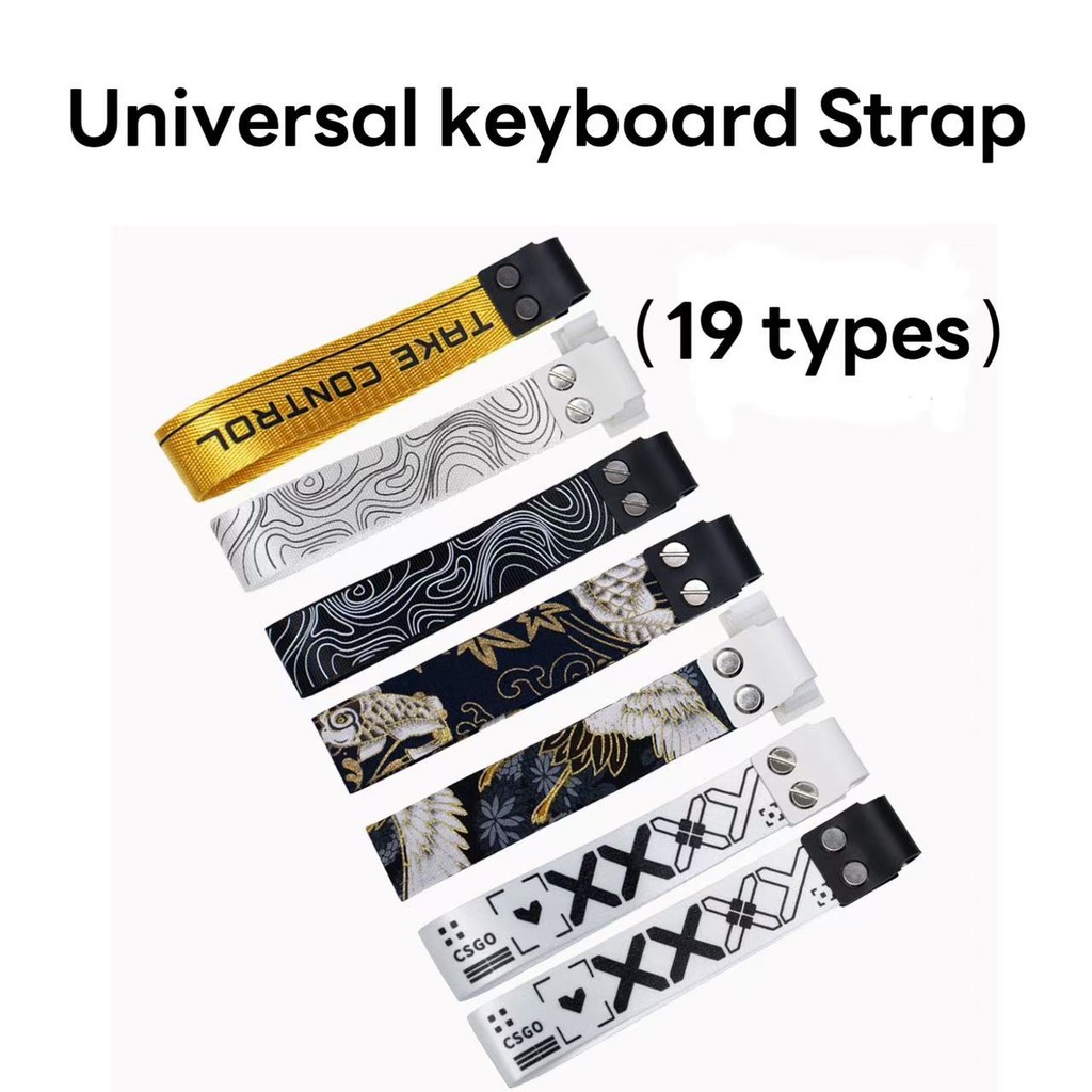 Customized Embroidery Keyboard Decorative Strap Japanese Style Sticker ...