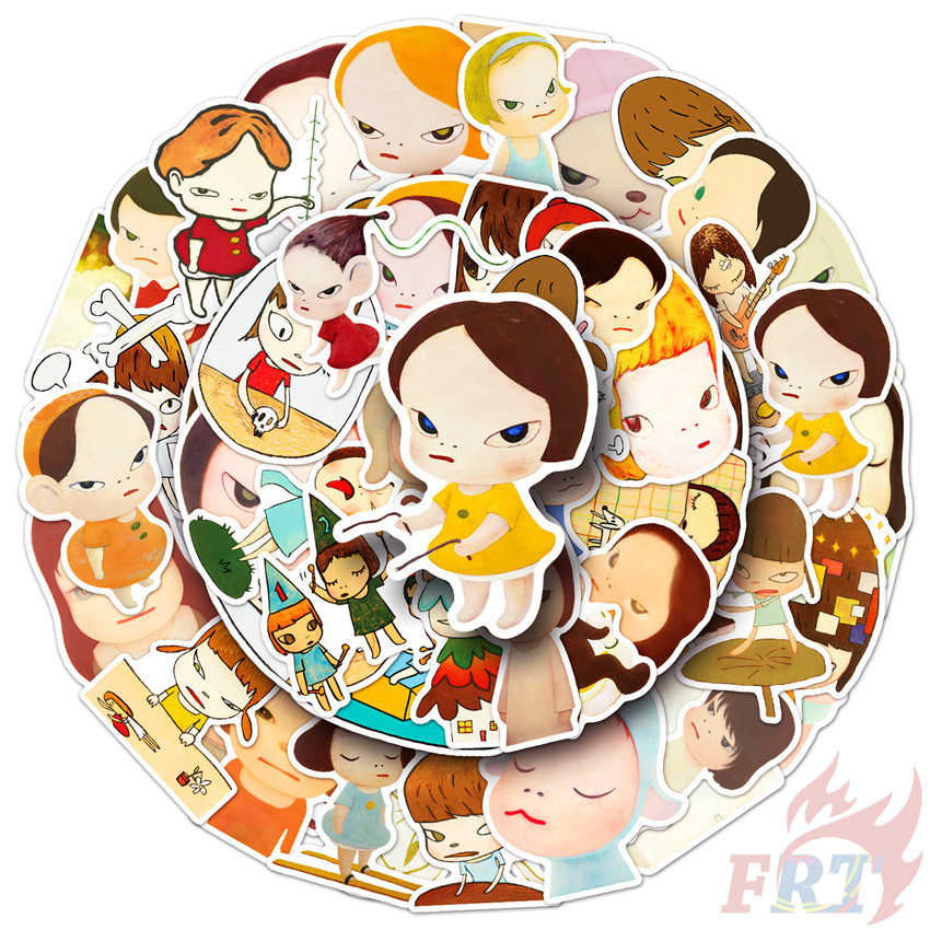100Pcs/Set Yoshitomo Nara Series A Stickers DIY Fashion Waterproof ...
