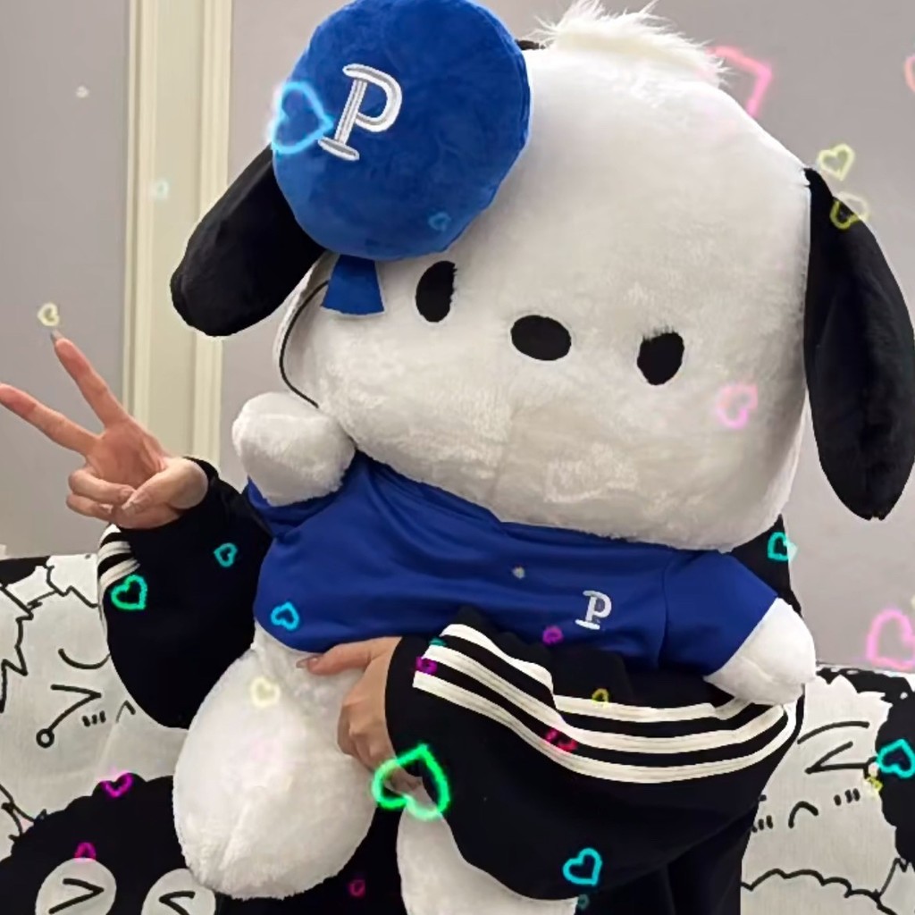 NVQN Pacha boneka kartun anak patung boneka mainan mewah atas katil ...