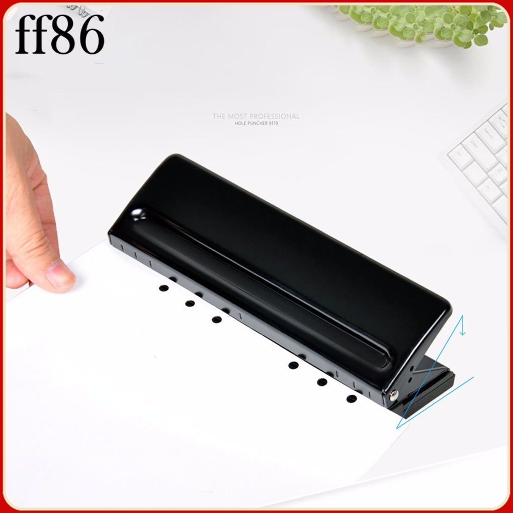 Adjustable Metal 6-Hole Paper Puncher A5/A6/A7 Ring Binder Pages ...