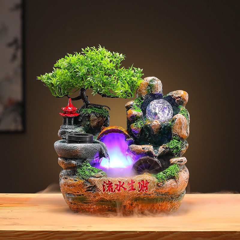 Air Pancut Air Rockery Tiruan Menarik Kekayaan Feng Shui Wheel Ball ...