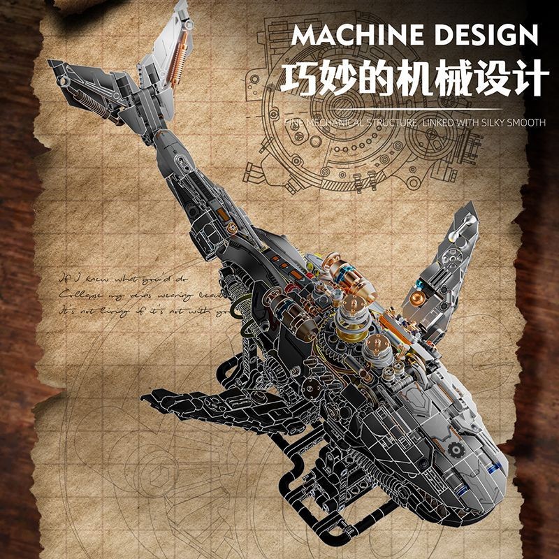 7833 People Collection Compatible Lego Mechanical Group Whale Building ...