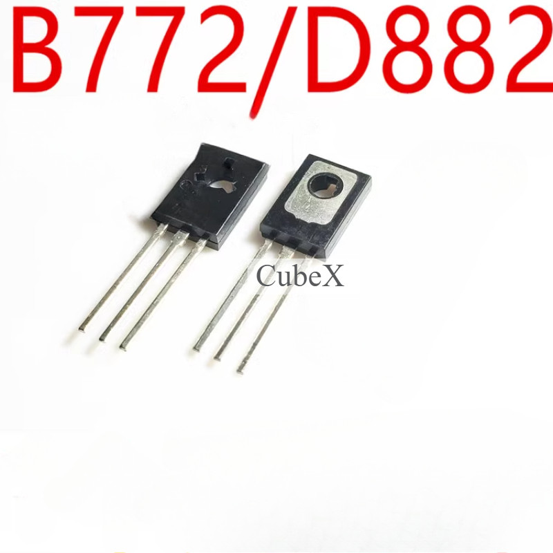 20/10Pcs B772/2SB772 PNP D882/2SD882 NPN Transistors TO-126 High-Power ...