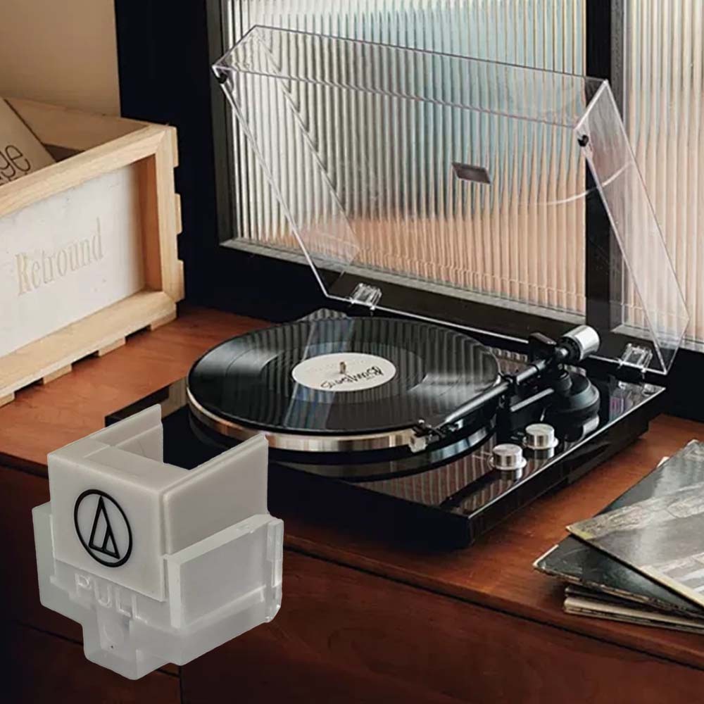 Black vinyl record player Iron Triangle AT3600 replaces stylus | Shopee ...