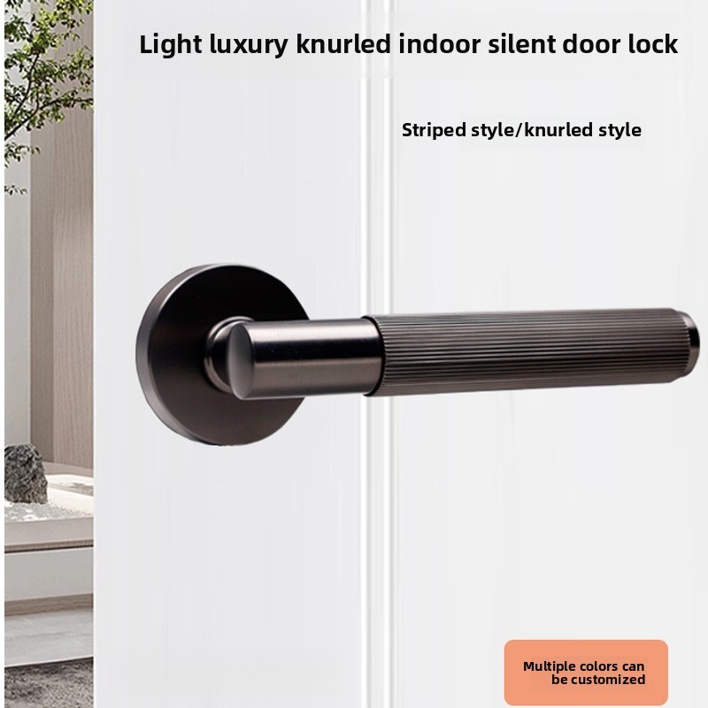 Light Luxury Striped Knurled Handle Lock Italian Minimalist Bedroom ...