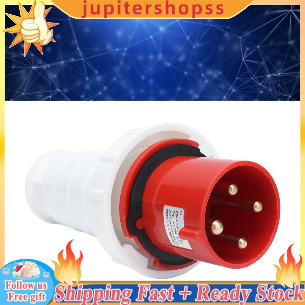 Jupitershopss Industrial Socket Plug Electrical Connector Set IP67 63A 3P+E 380?415V Sockets ...