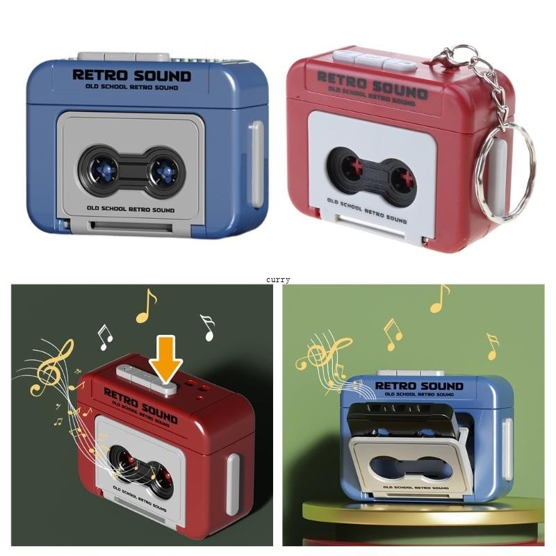 CUY Small Retro Music Recorders Player Mini Music Player Keychains ...