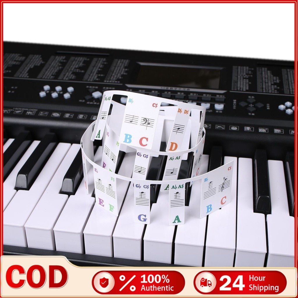 Piano 61/88 Keys Sticker Beginner Keyboard Note Marker Piano Removable ...