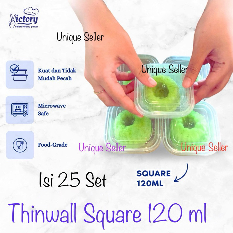 [Contains 25] Thinwall Square Mini Box 120 ml VICTORY / Thinwal ...