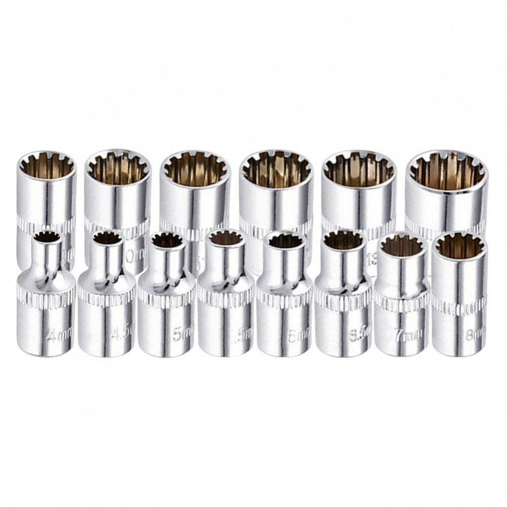 Socket Bit 12 Point Adapter Han Tool Socket Head 1/4 Torx Bit Socket ...