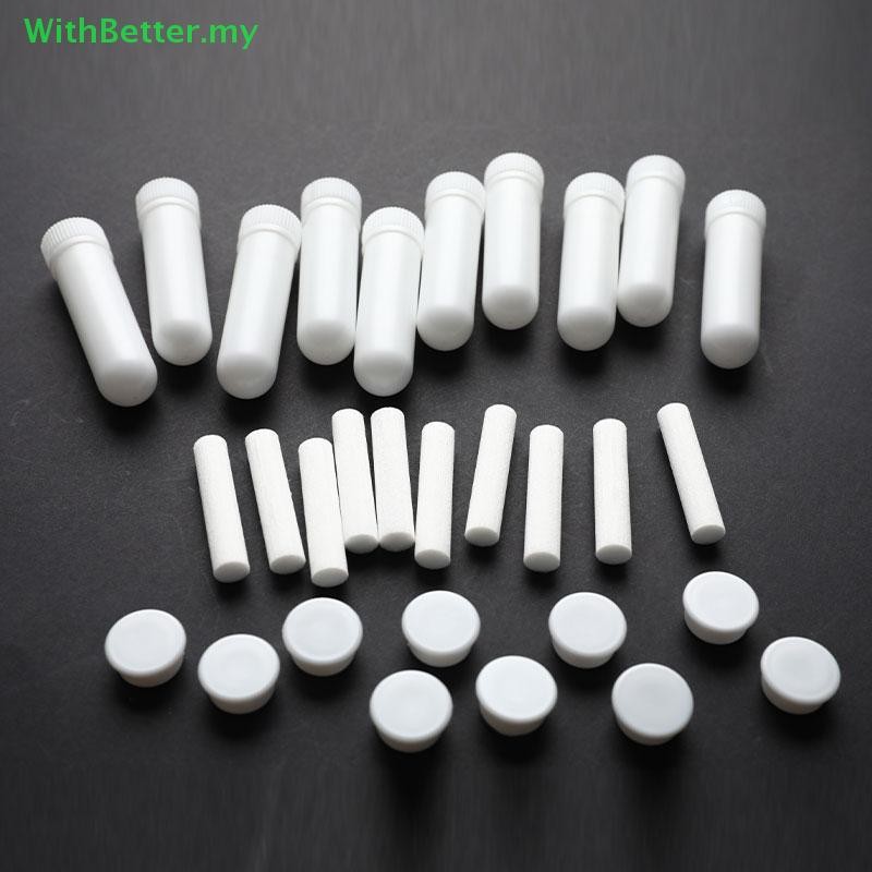 WithBetter 10Pcs Inhaler Stick White Nasal Inhaler Tubes Empty MY ...