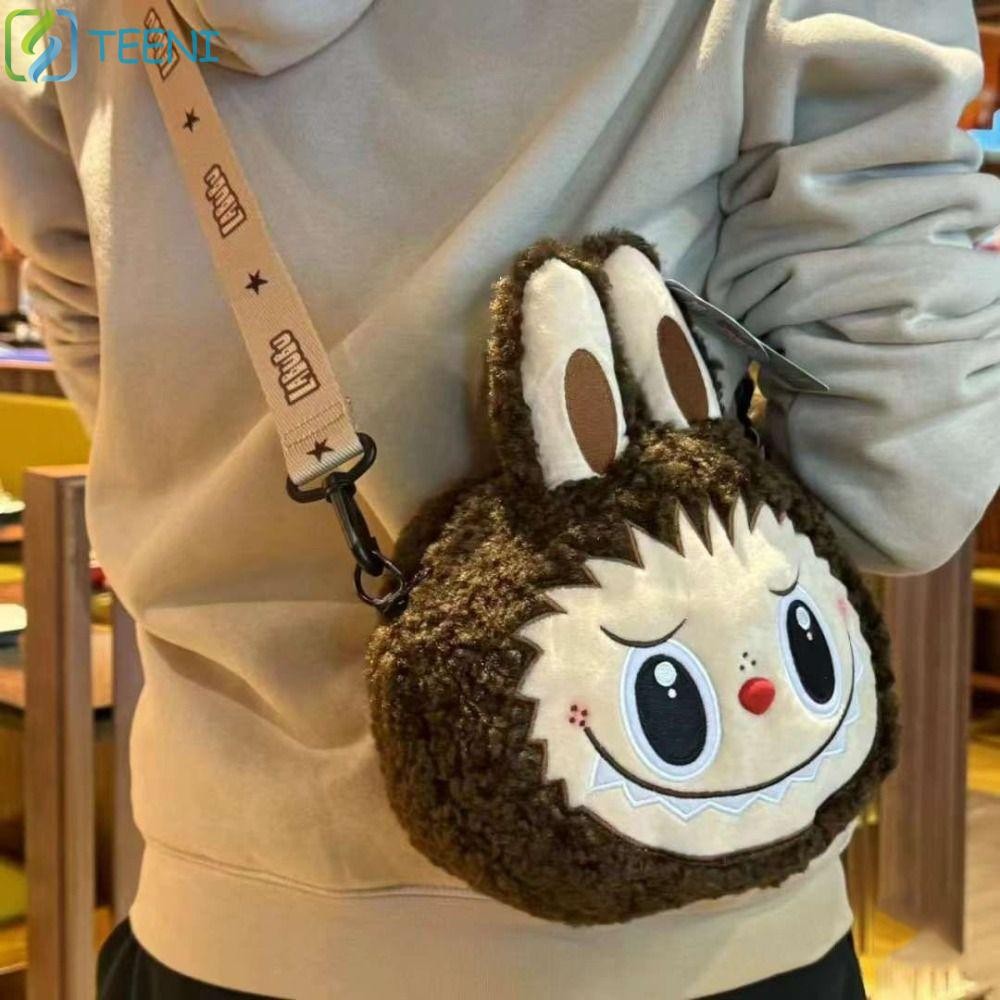 TEENI Labubu Plush Bag, Tote Bag Cartoon Labubu Doll Bag, Grils Plush ...
