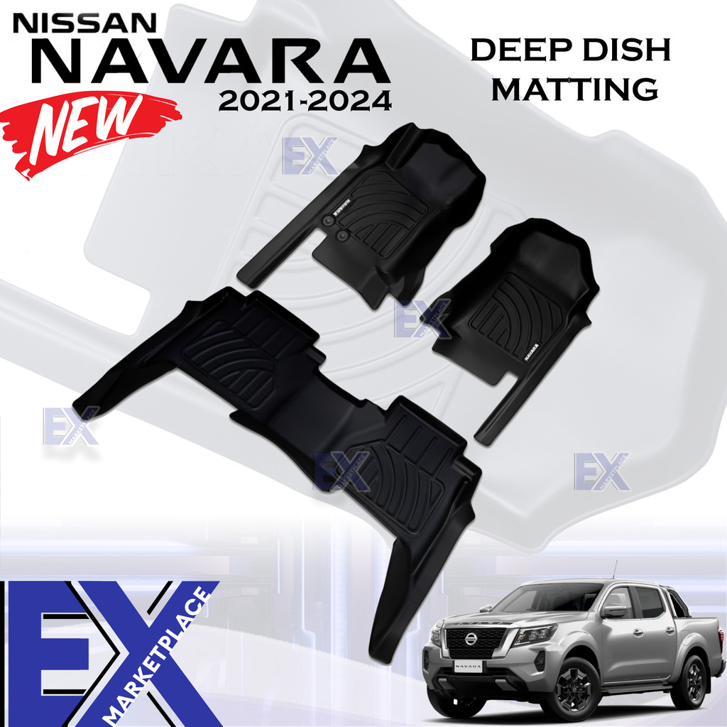 Nissan Navara 2021 to 2024 OEM TPE/5D Deep Dish Matting Quality ( Car ...