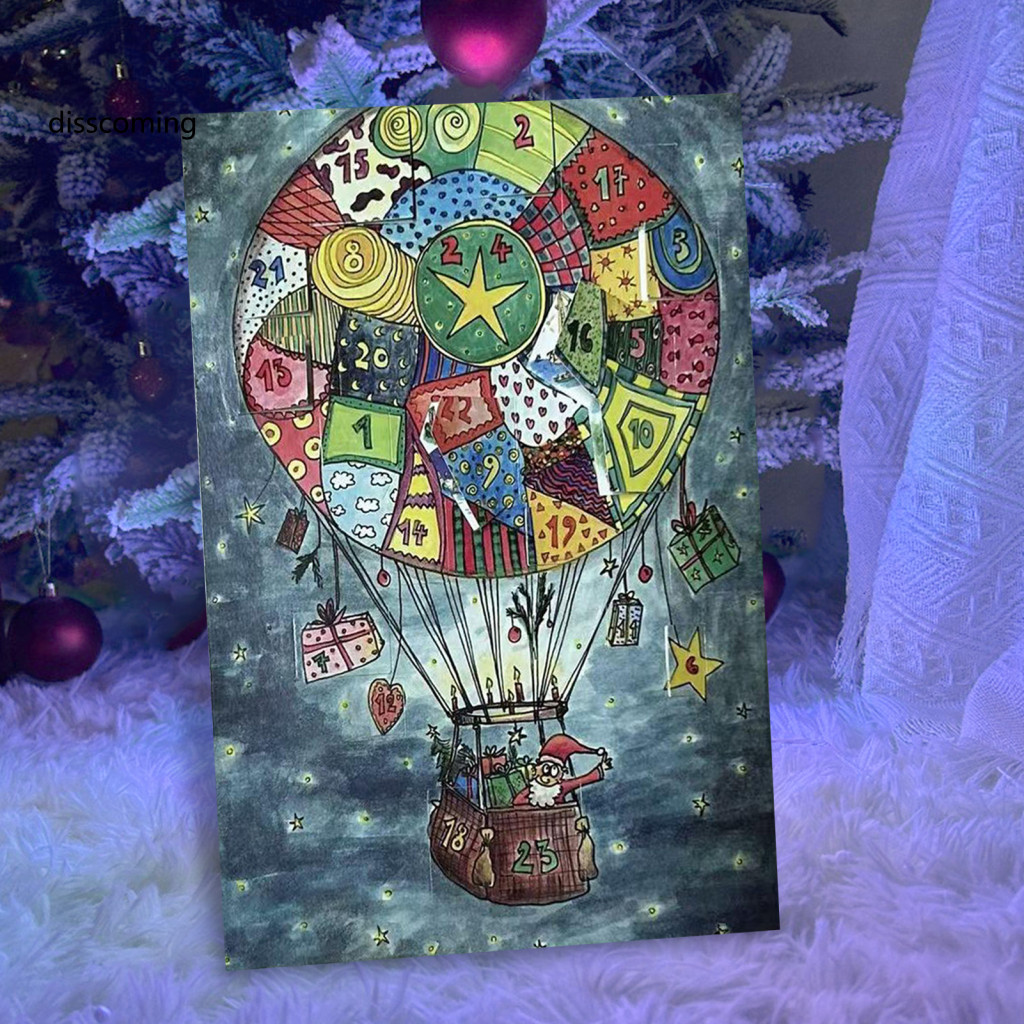 SL| Hidden Number Christmas Cards Christmas Countdown Cards 24-day ...