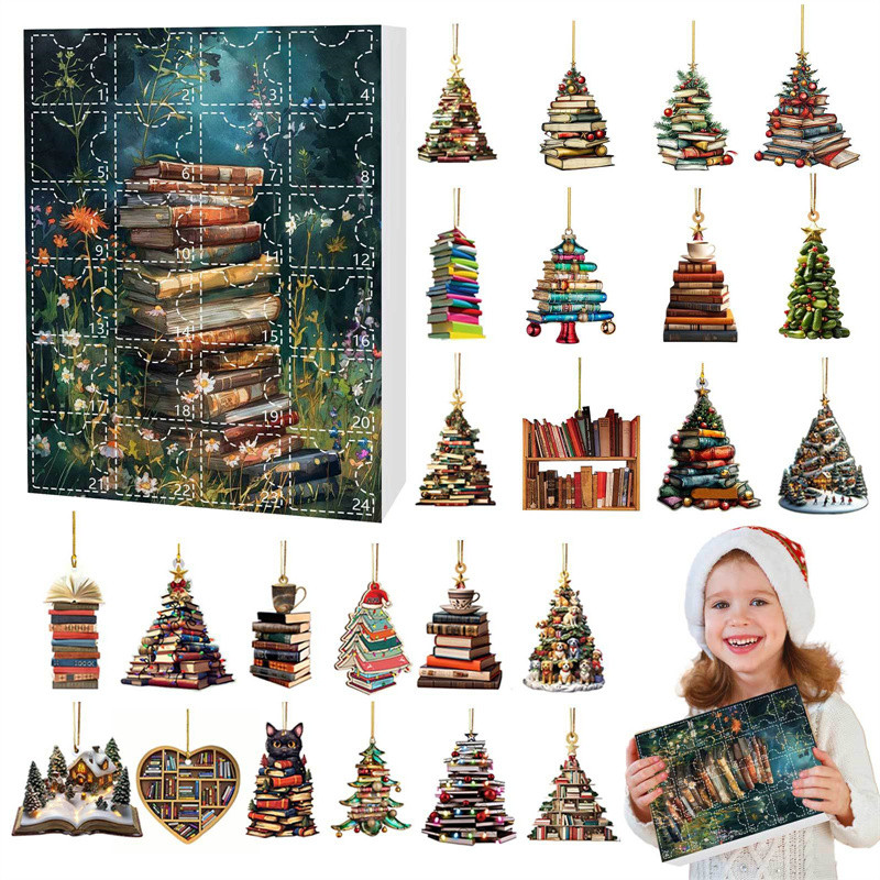 GMARTY 2025 Christmas Advent Calender Gift Box Creative Acrylic Book ...