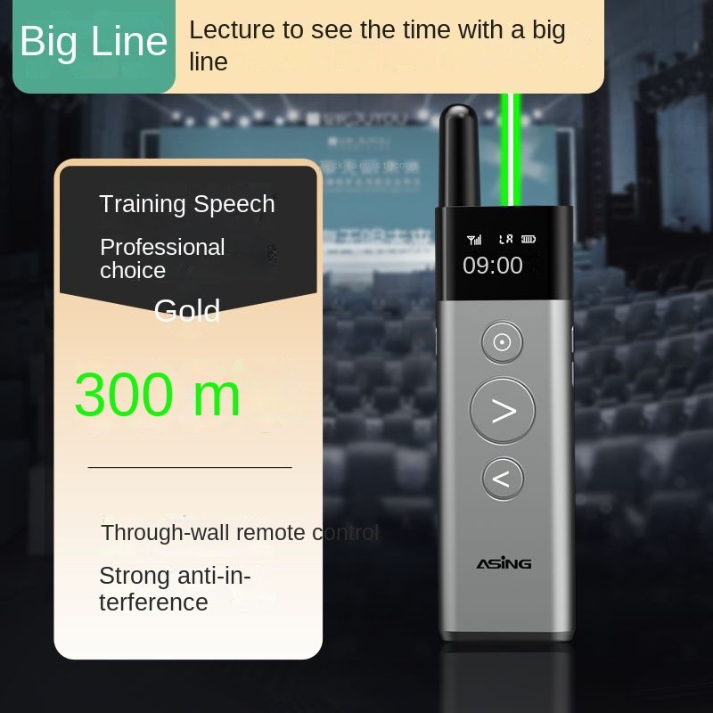 ASiNGA10 Multifunctional PPT Page Flip Pen High Power Green Light Large ...