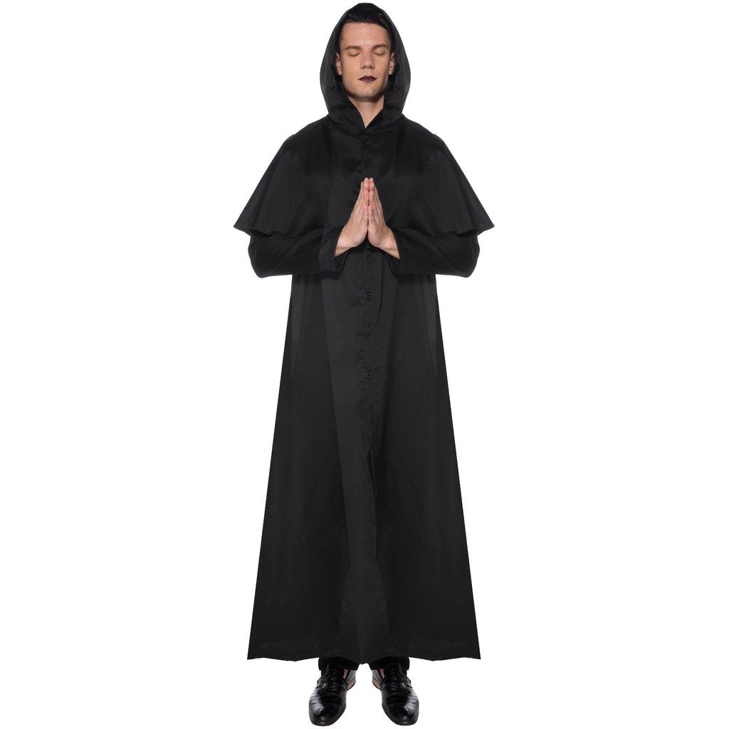 24 Hours Delivery Halloween Costume cospaly Witch Robe Death God Cloak ...