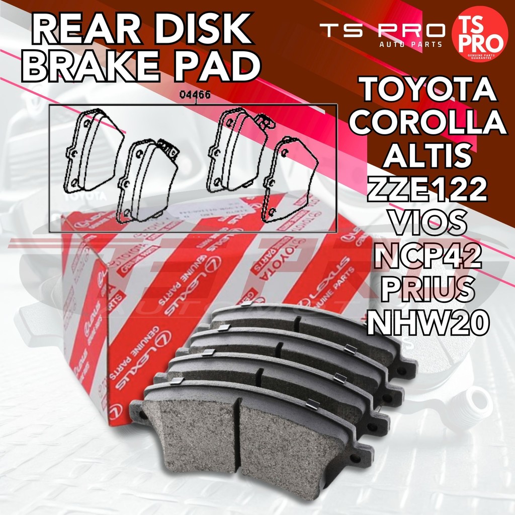 Toyota Corolla Altis ZZE122 Vios NCP42 Prius NHW20 Genuine Rear Disk ...