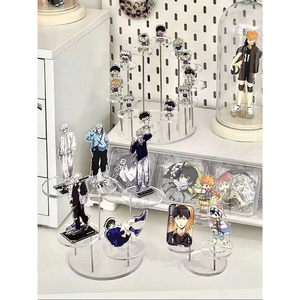 Acrylic Hand-Made Display Stand Round Ladder Storage Rack Anime Doll ...